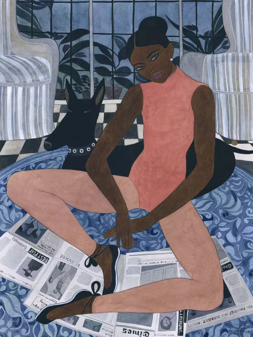 Des aquarelles de mode fraîches de Kelly Beeman qui dépeignent des personnages colorés dans un monde vivant 9727_4